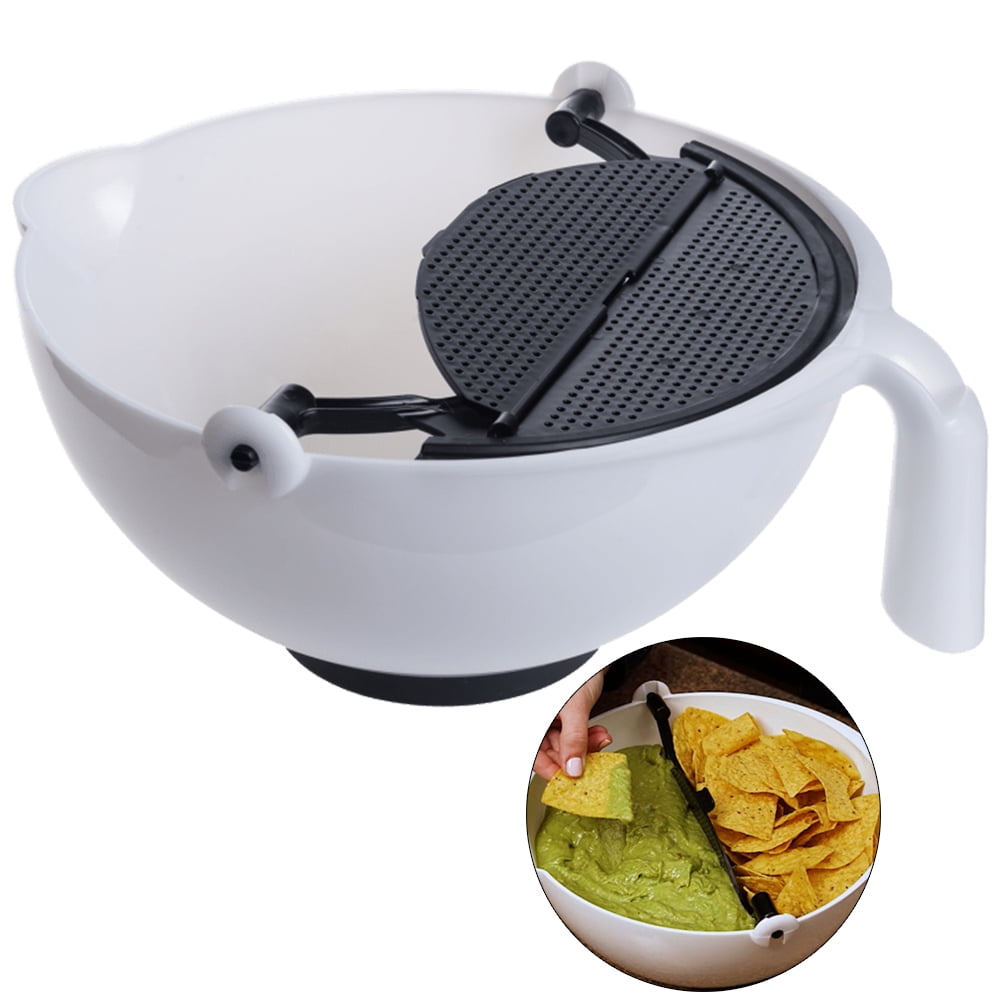 Multi-Purpose Mixing Bowl with Partition Tableware PP Salad Fruits ...