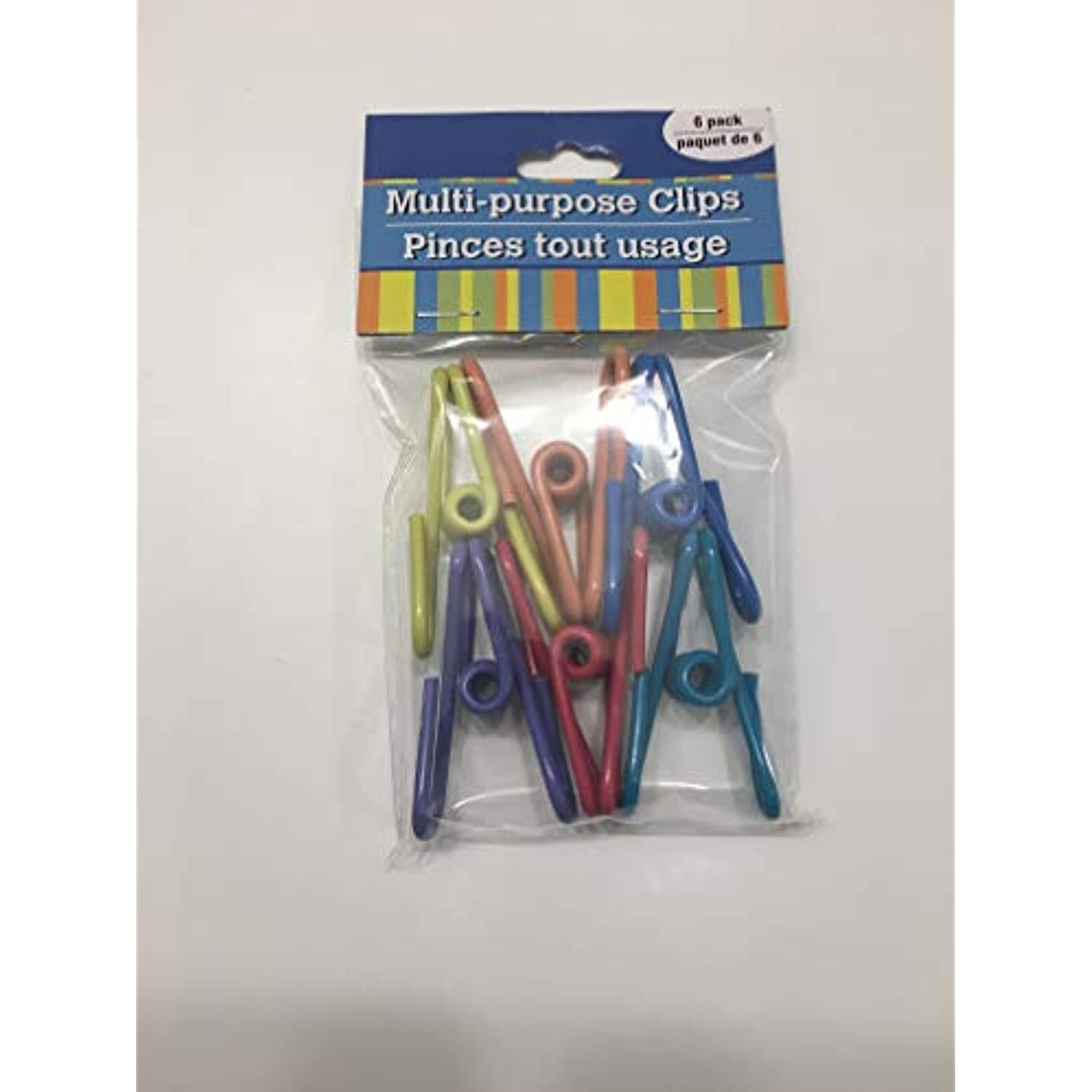 Multi-Purpose Multi Color Clips Set of 6 - Walmart.com