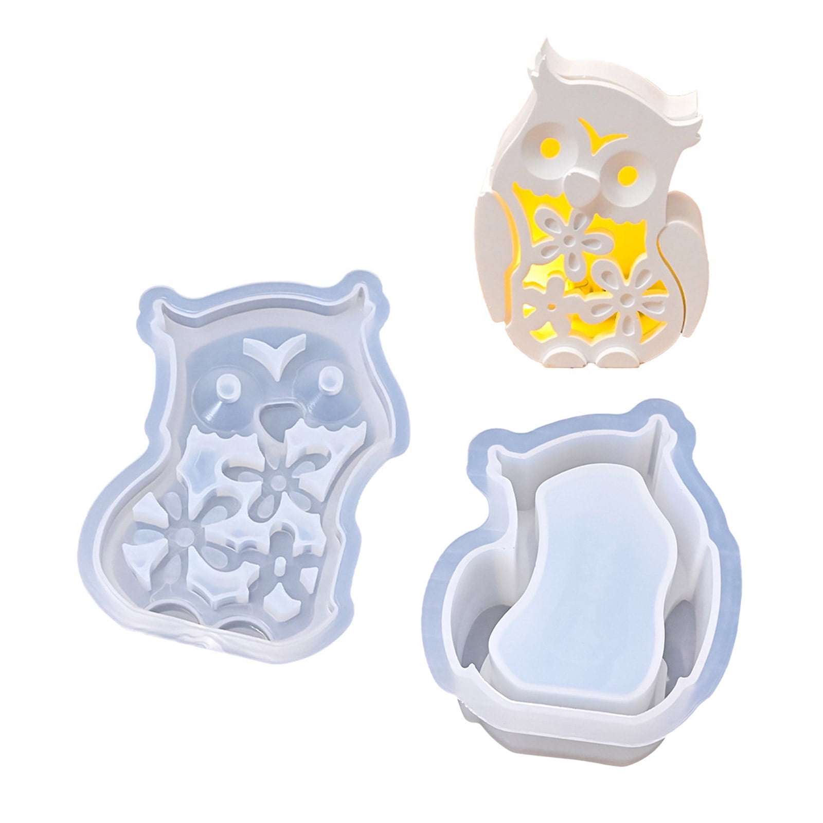 Multi Purpose Owl Silicone Mold Owl Lamp Cover Molds For Crafting ...