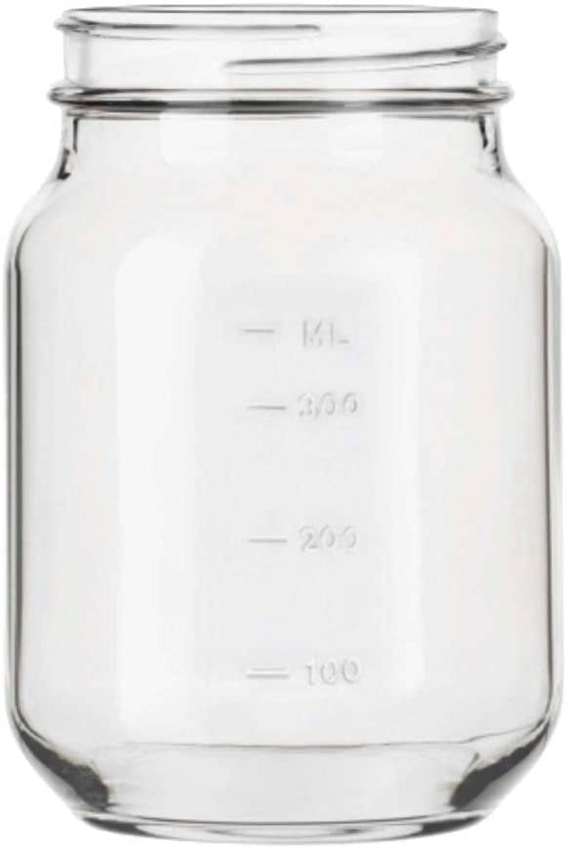 Multi Purpose Plastic Mason Jar, Regular Mouth, Gold Lids, Glass ...