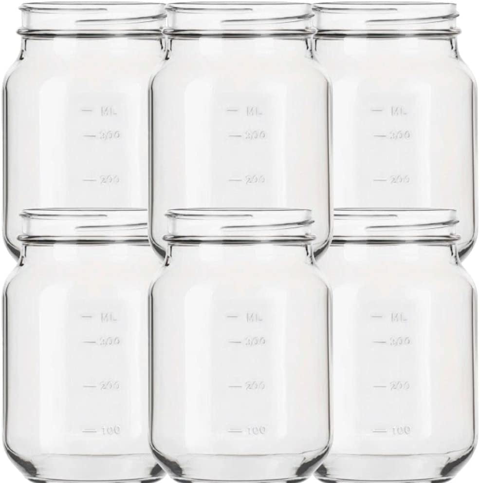 Multi Purpose Plastic Mason Jar, Regular Mouth, Gold Lids, Glass ...