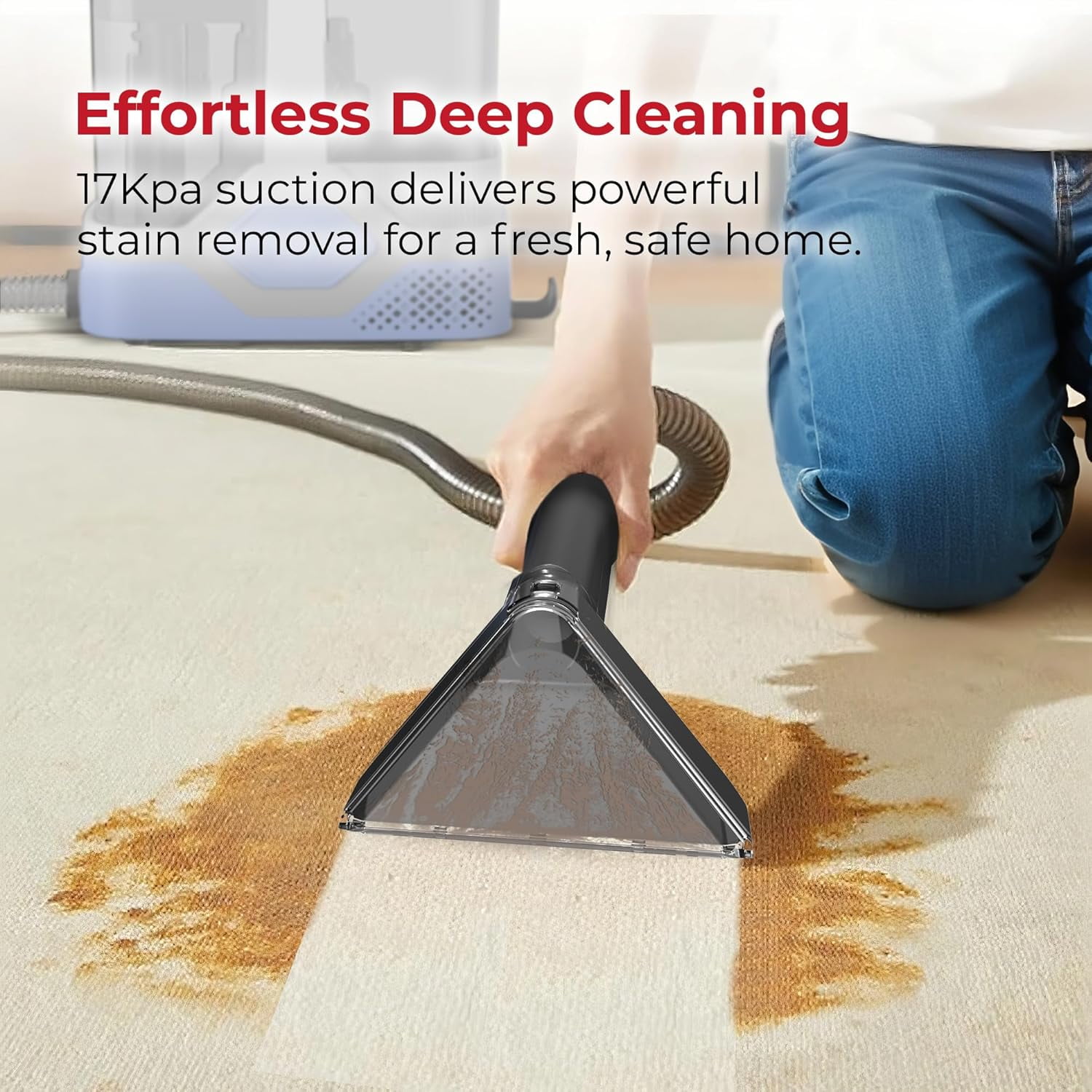 Multi-Purpose Portable Carpet and Upholstery Cleaner with 74.4 oz Large ...