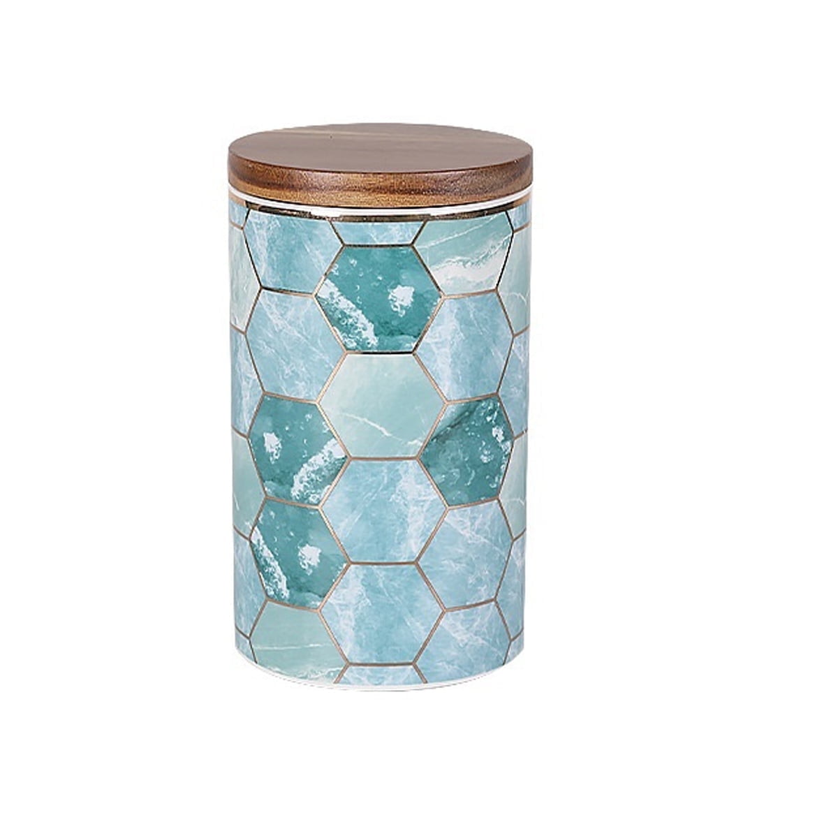 Multi-Purpose Premium Ceramic Sealed Jar ,Acacia Wood Cover, Non ...