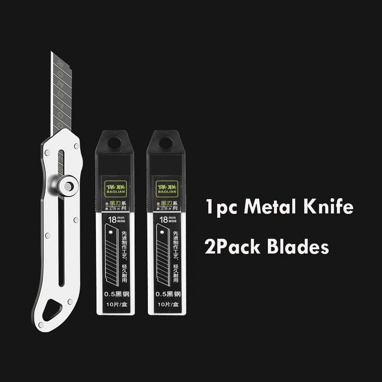 Multi-Purpose Retractable Metal Stainless Steel box cutter Premium SK5 ...