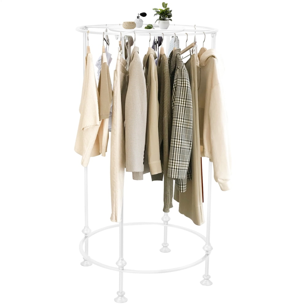 Multi-Purpose Round Garment Display Rack, Freestanding Metal Retail ...
