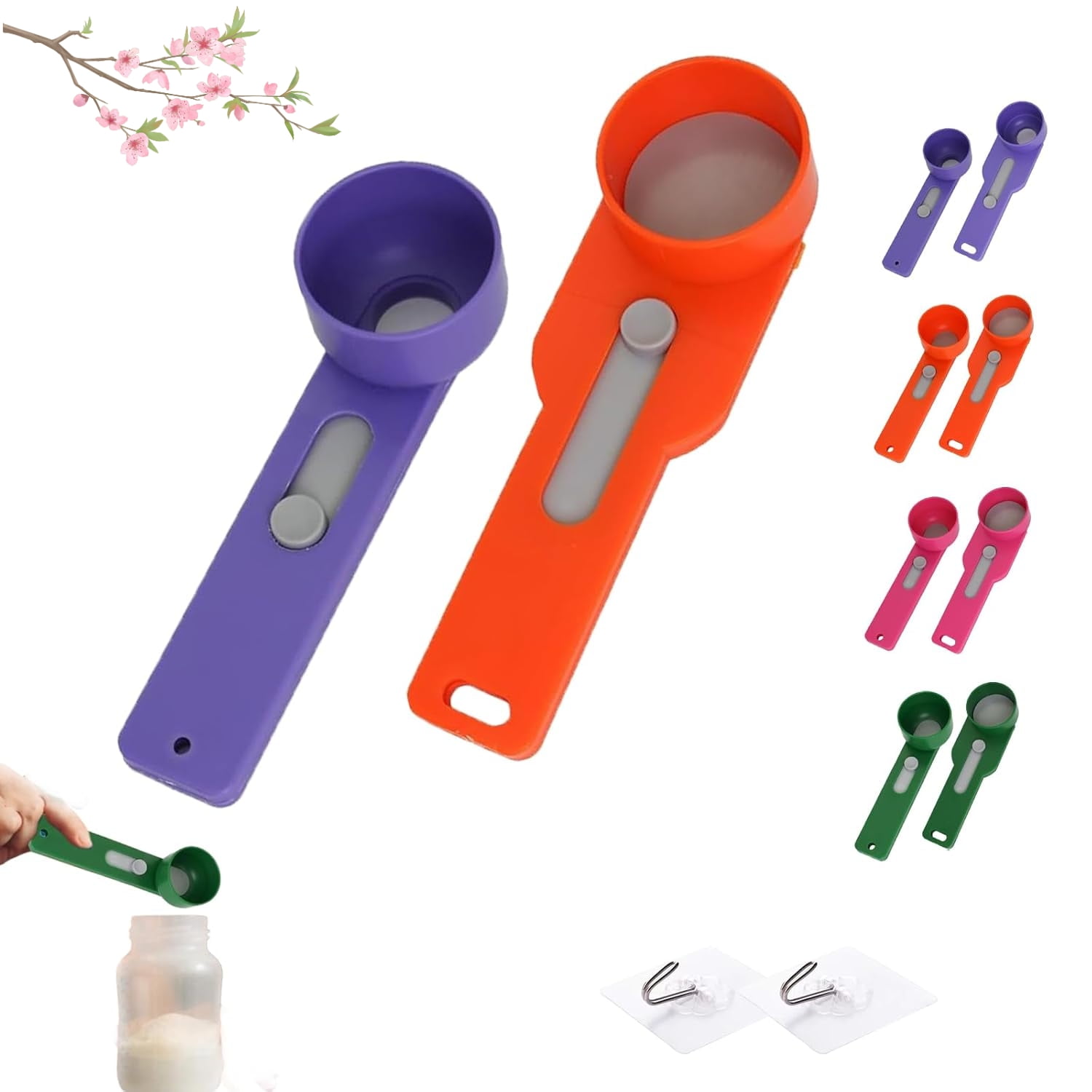 Multi Purpose Scoop with Built in Funnel, Funnel Scoop for Powder ...