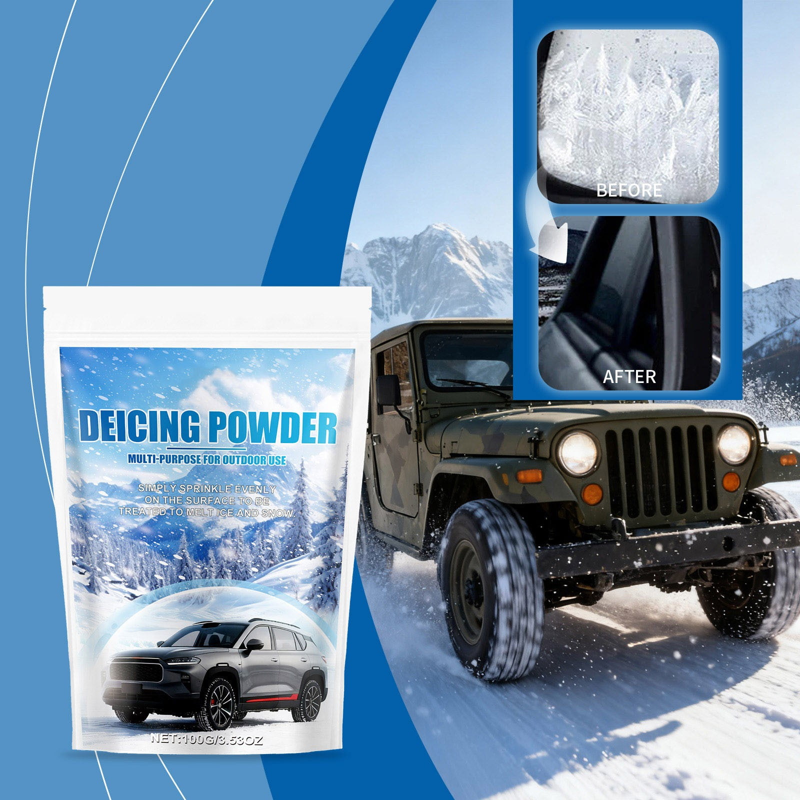 Multi Purpose Snow Melting Agent – Rapid Car Glass Deicer & Antifreeze ...