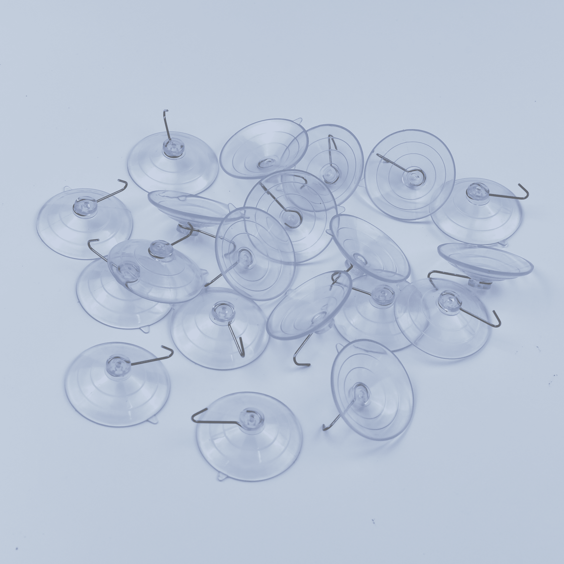 Multi-Purpose Suction Cup Hooks Set of 20 - Heavy Duty Clear Plastic ...