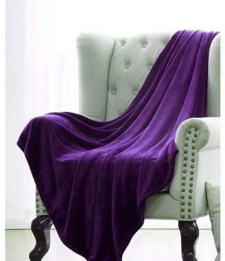Multi-Purpose Super Soft Small Plush Solid Lightweight Throw Blanket 50 ...