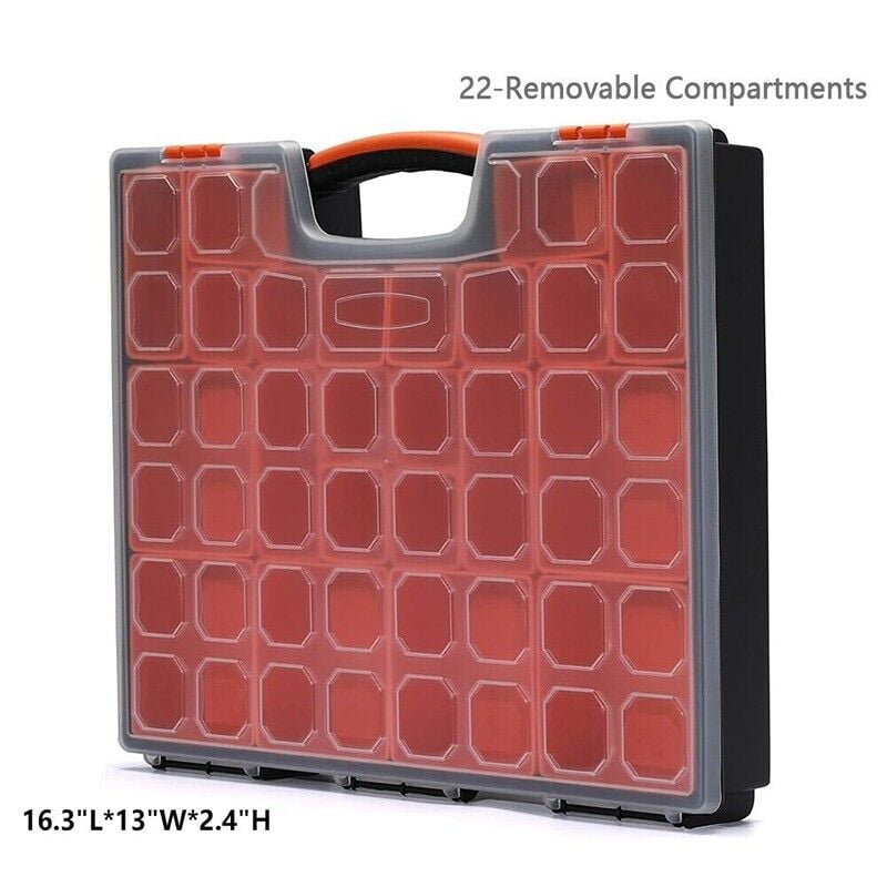 Multi-Purpose Toolbox, Removable Professional Organizer with 22 Bin ...
