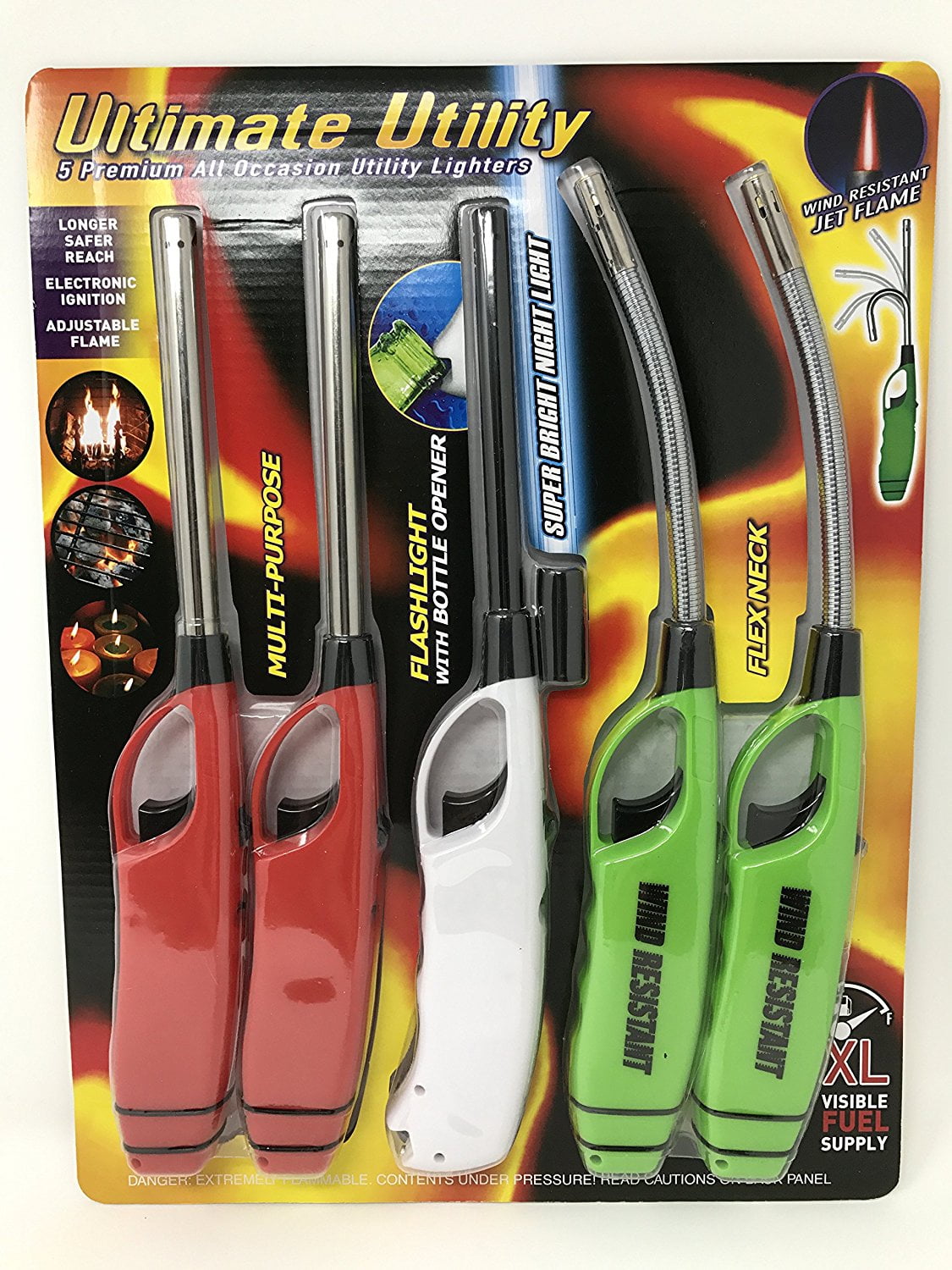 Multi-Purpose Utility Lighter Value 5-Pack - Walmart.com