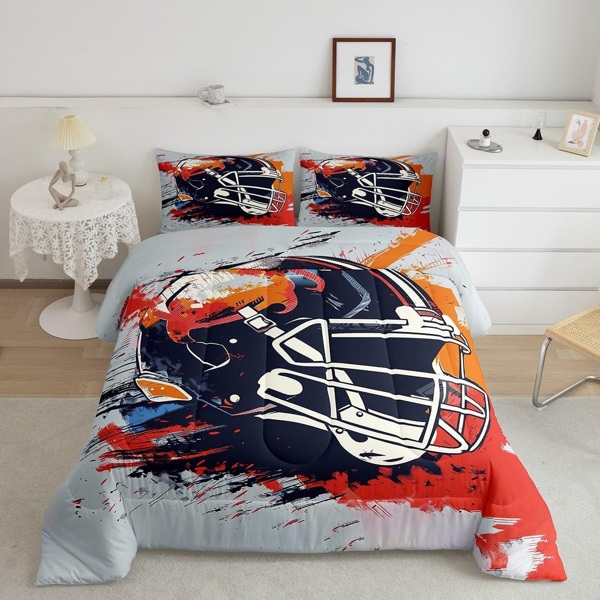 Multi Rustic Farmhouse Comforter Set Horse Car and Duck Cow Poultry ...