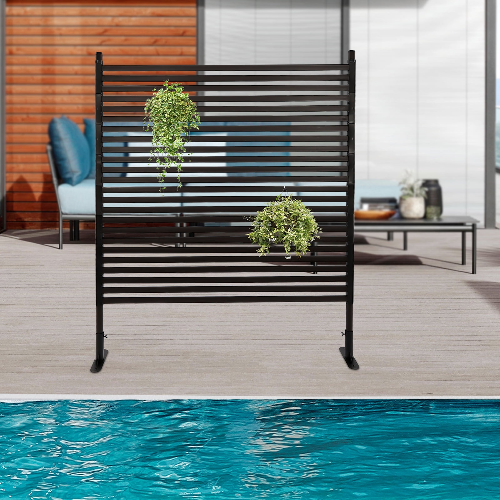 Multi-Scenario Privacy Fence, 8.66in Base Length, Rust-Proof Finish ...