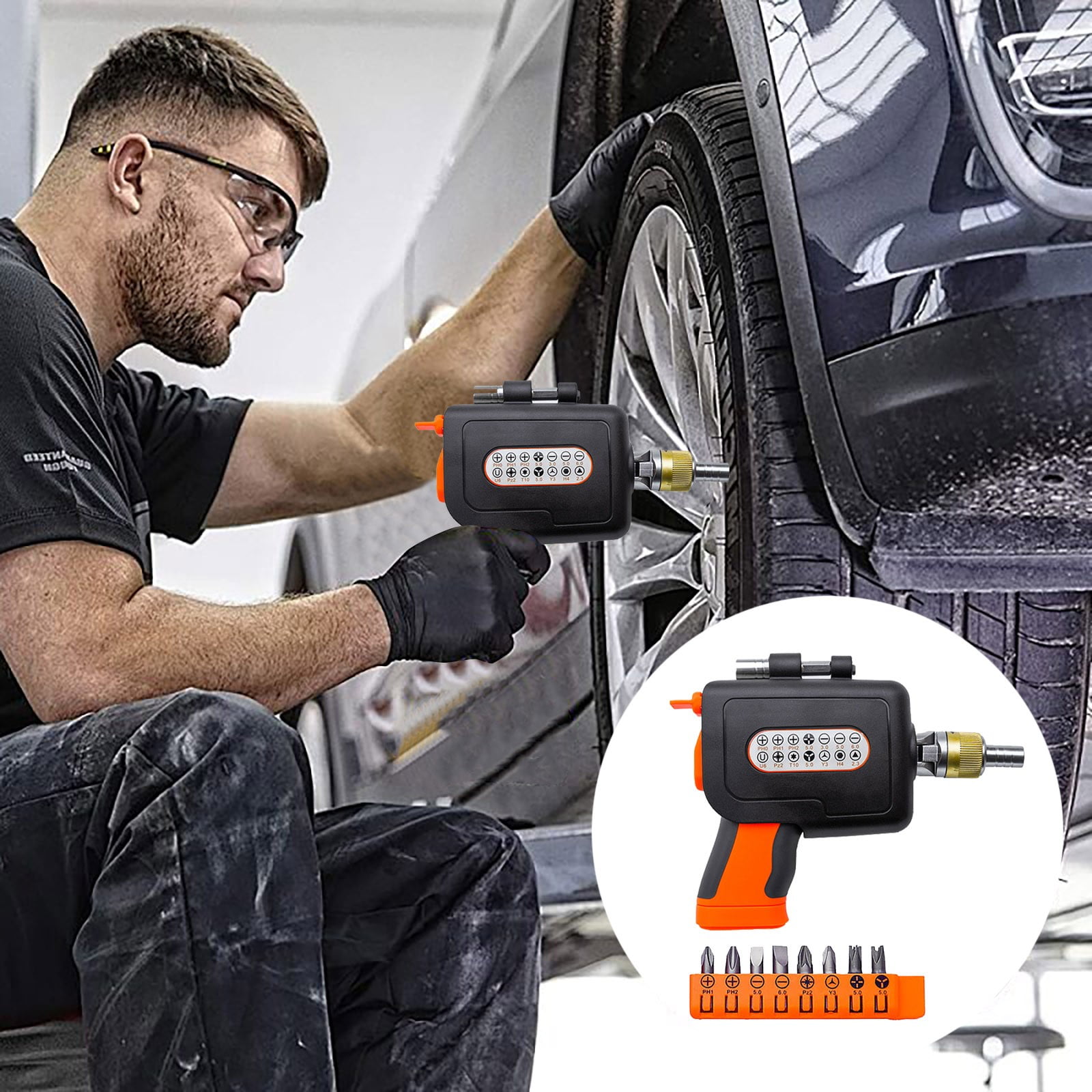 Multi Screwdriver Set Multi Angles Electric Screwdriver Gun with Bit ...