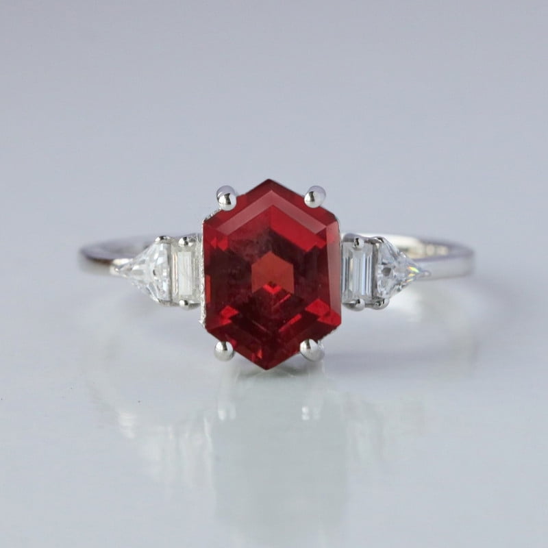 Multi Shape Gemstone Eternity Band, Garnet Eternity Ring, 18k Gold ...