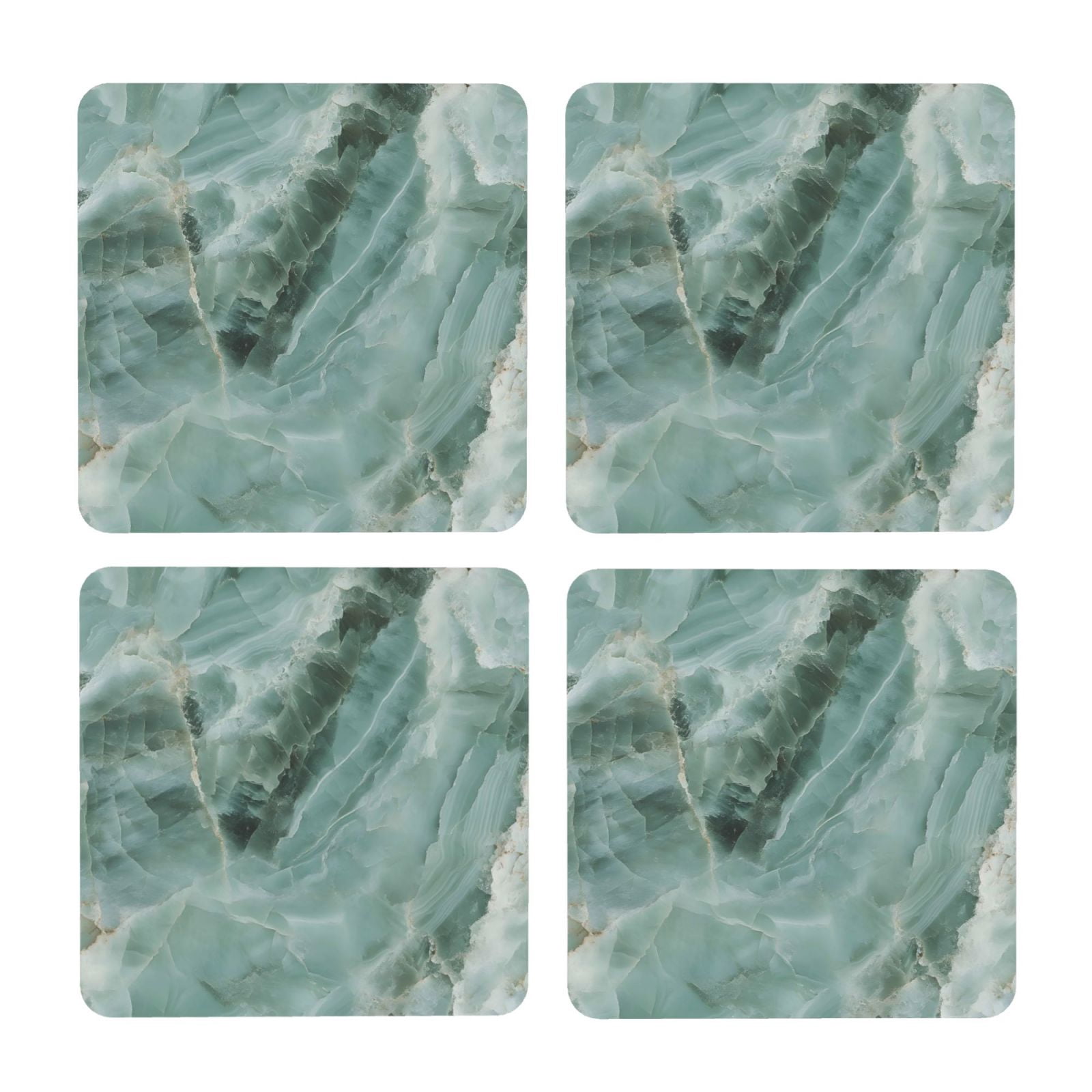Multi-Shape Mdf Cork Coaster 4 Pieces Of Anti-Slip, Anti-Wear And Anti ...