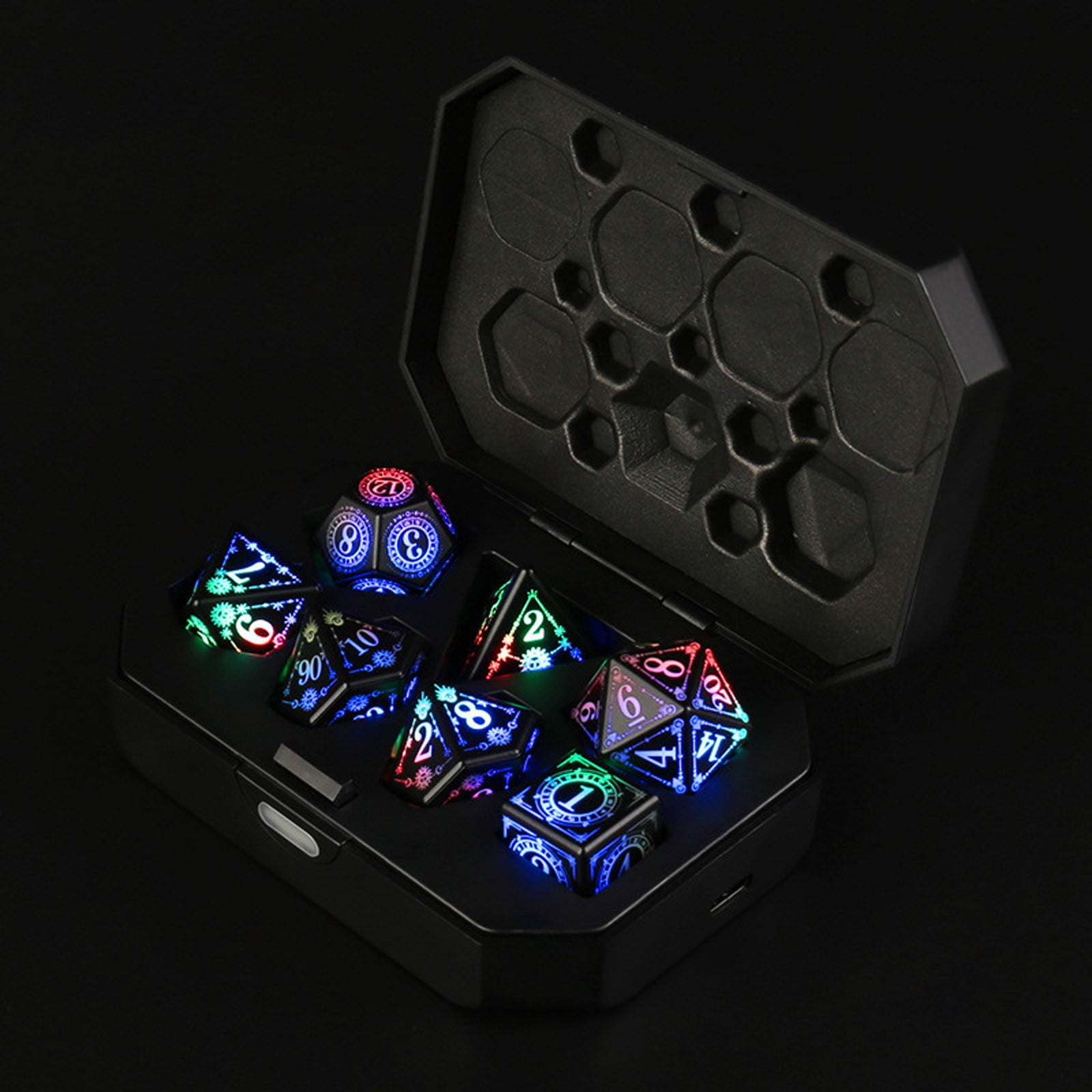 Multi-Sided Electronic Light-Up Dice Ornament, Luminescent Led Dice ...