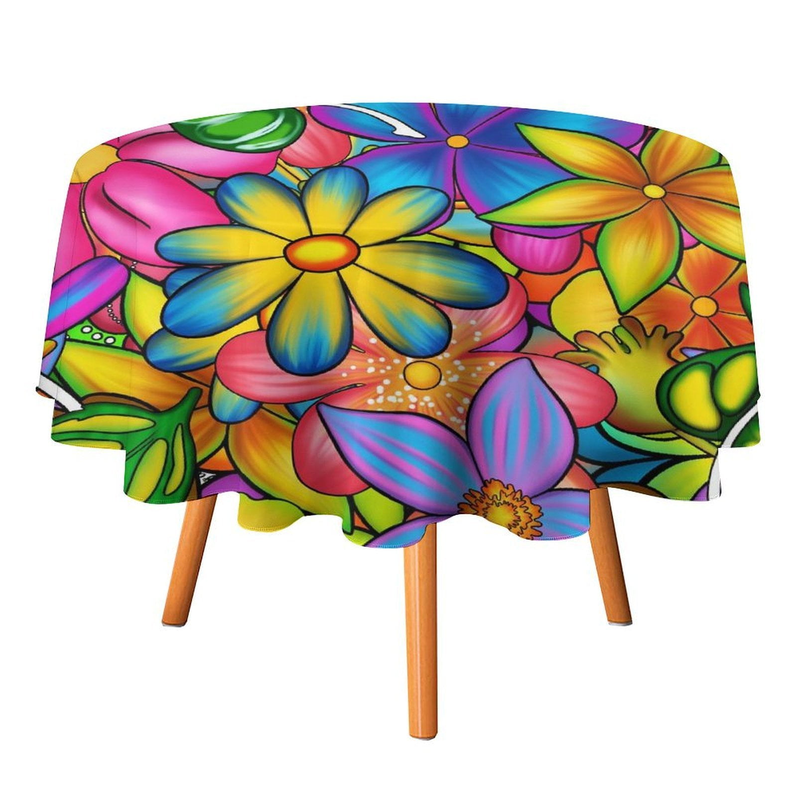 Multi-Size Round Tablecloth Durable And Easy To Clean Wireless Head ...