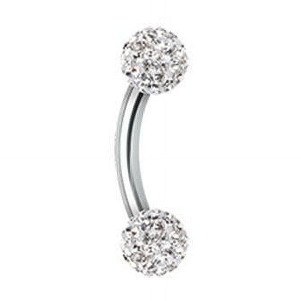 Multi-Sprinkle Dot Curved Barbell Eyebrow Ring - Walmart.com
