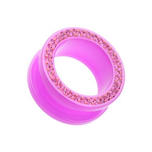 Multi-Sprinkle Dot Neon Acrylic Flesh Tunnel Ear Gauge Plug - Walmart.com