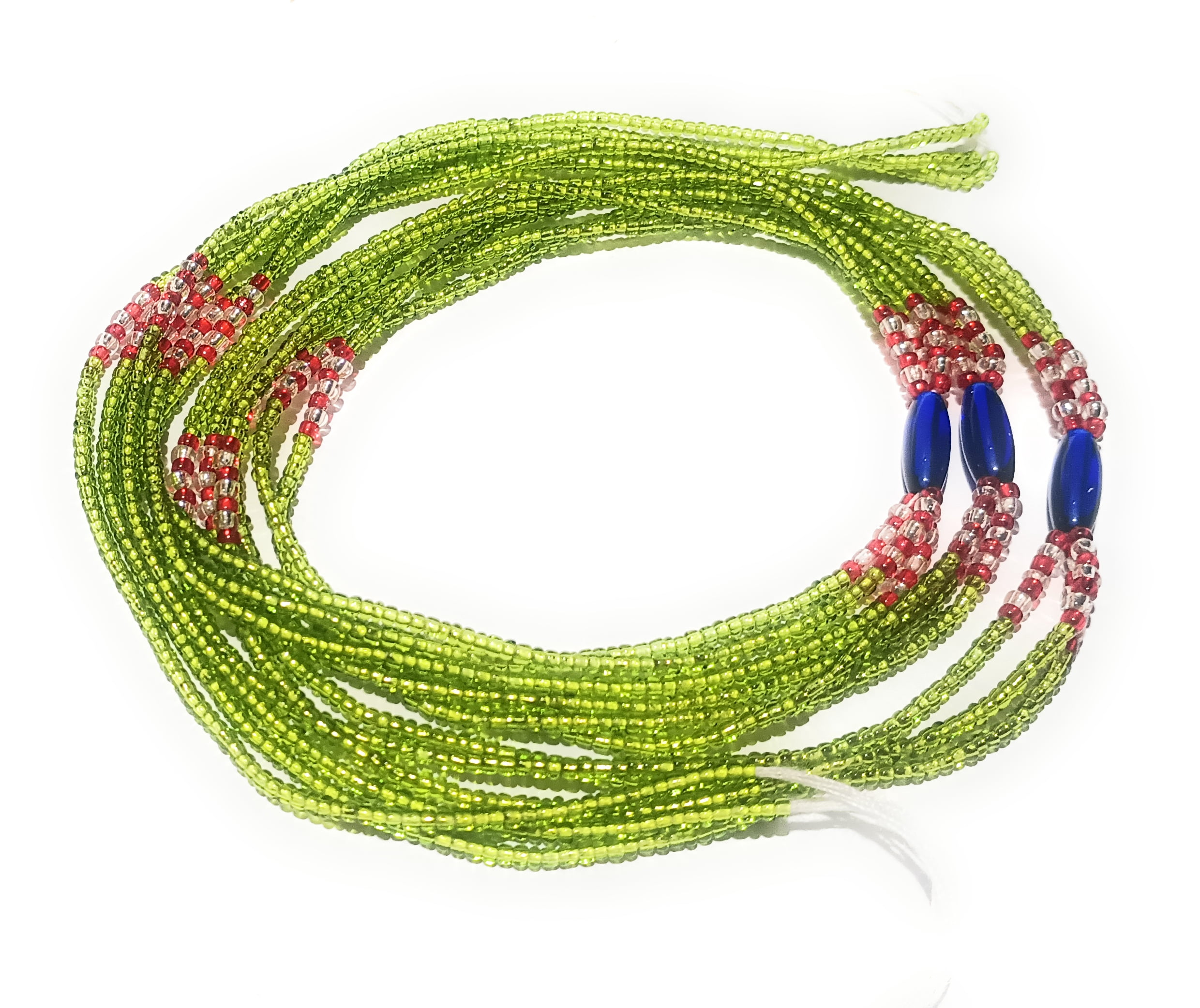 Multi-Strand 3-in-1 African Waist Beads Tie-On Strand, 42 Inches of ...