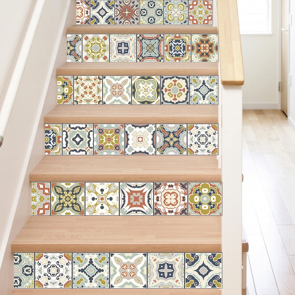 Multi Style 3D Staircase Stickers Waterproof Adhesive PVC Stair Trends ...
