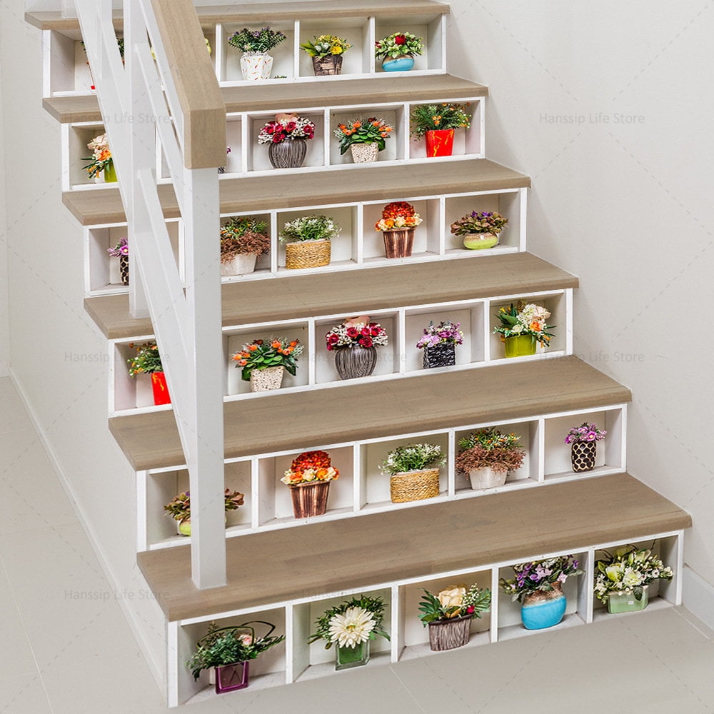 Multi Style 3D Stairs Sticker Staircase Decals Decoration Non-Slip PVC ...
