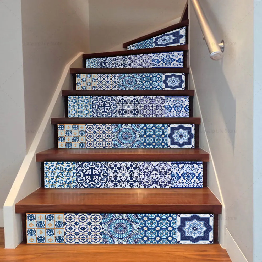 Multi Style 3D Stairs Sticker Staircase Decals ration Non-Slip PVC ...