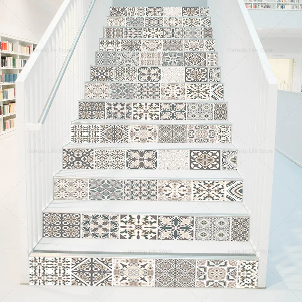 Multi Style 3D Stairs Sticker Staircase Decals ration Non-Slip PVC ...