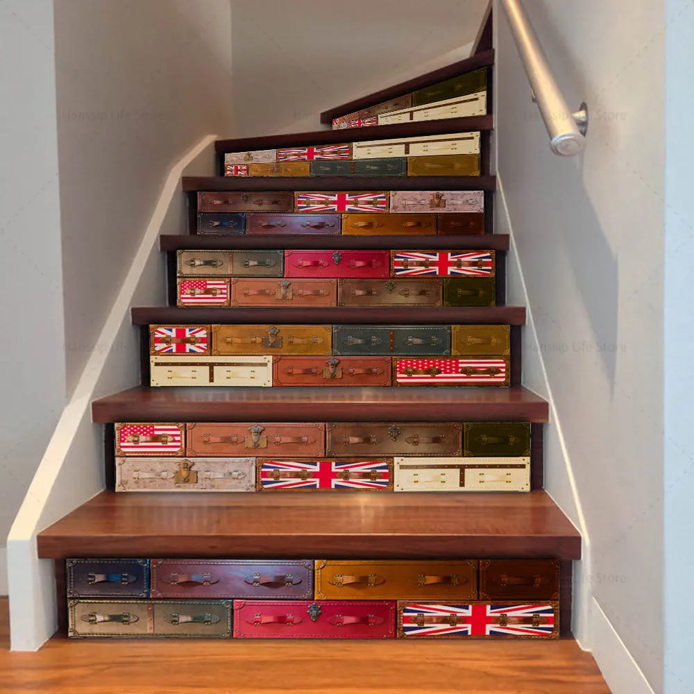 Multi Style 3D Stairs Sticker Staircase Decals ration Non-Slip PVC ...