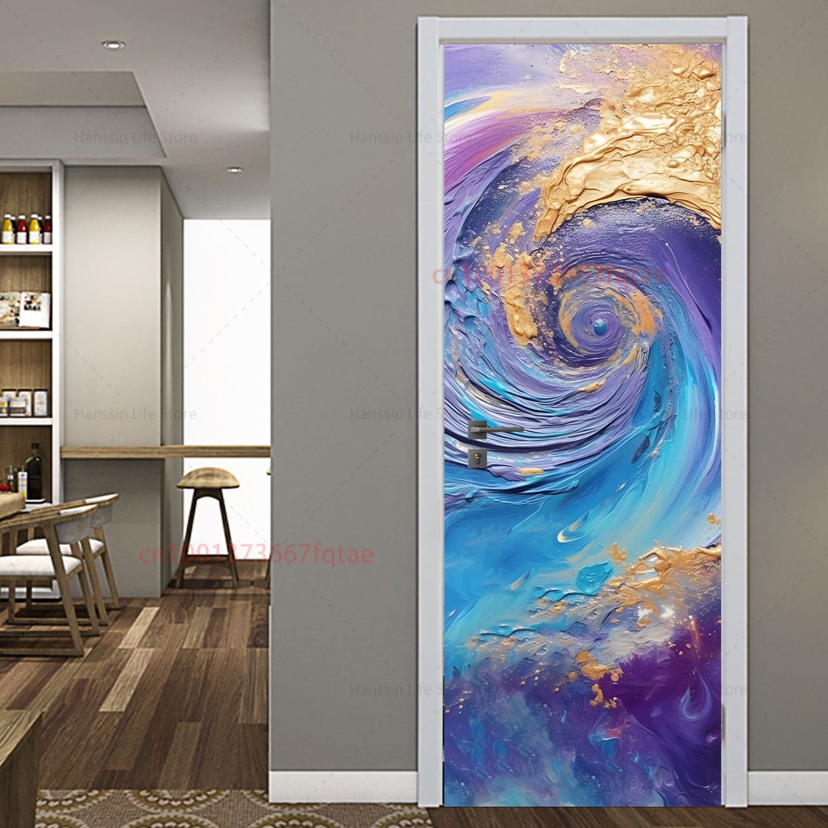 Multi Styles Door Design Wallpaper Decoration Tiling Floral Wine Glass ...