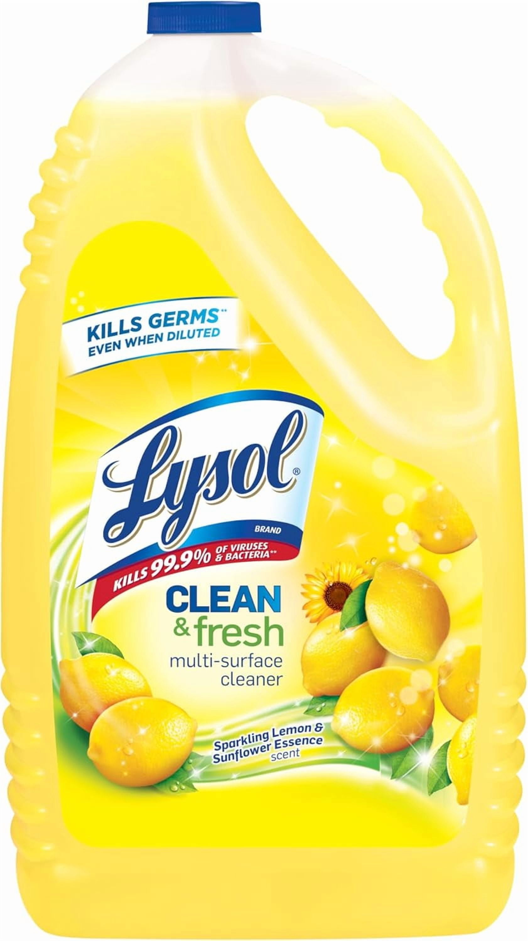 Multi-Surface Cleaner, Sanitizing and Disinfecting Pour, to Clean and Deodorize, Sparkling Lemon ...