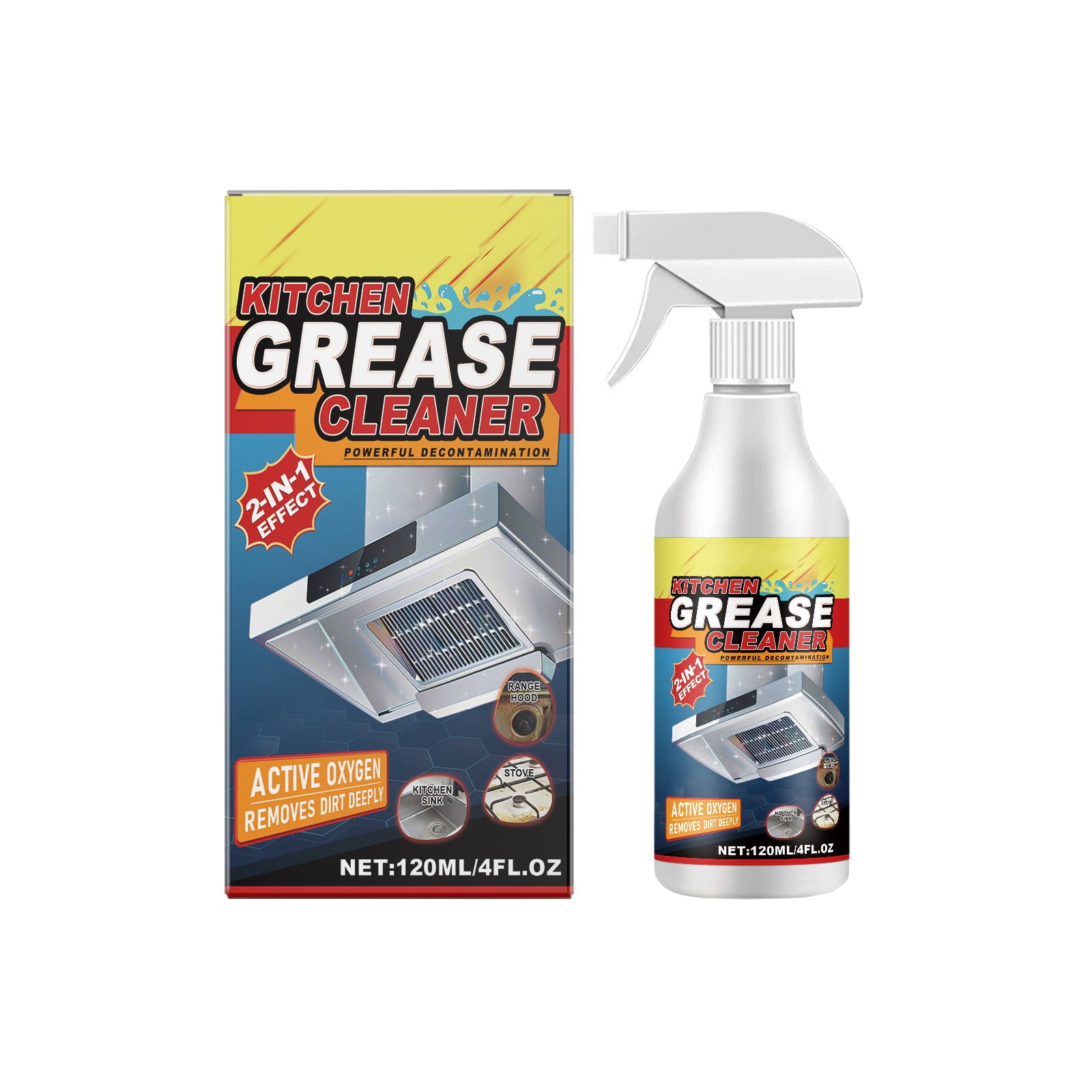 Multi-Surface Degreaser Spray with Orange Oil Extract – Safe for Stainless Steel & Tiles,Kitchen ...