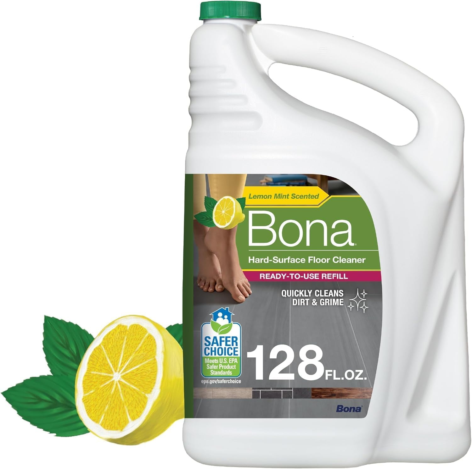 Multi-Surface Floor Cleaner Refill - 128 fl oz - Lemon Mint - Residue ...