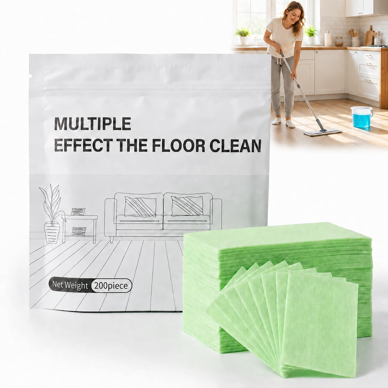 Multi-Surface Floor Cleaner Tablet, 100 Piece Dissolvable Pre-Measured ...