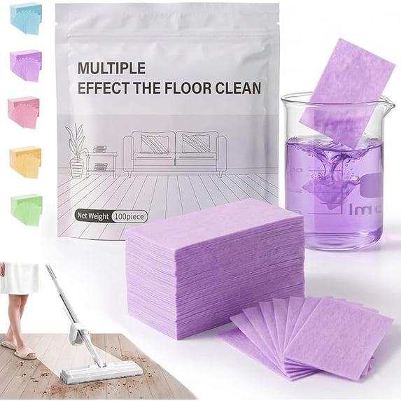 Multi-Surface Floor Cleaner Tablet, Multi-Effect Floor Cleaning Sheets ...