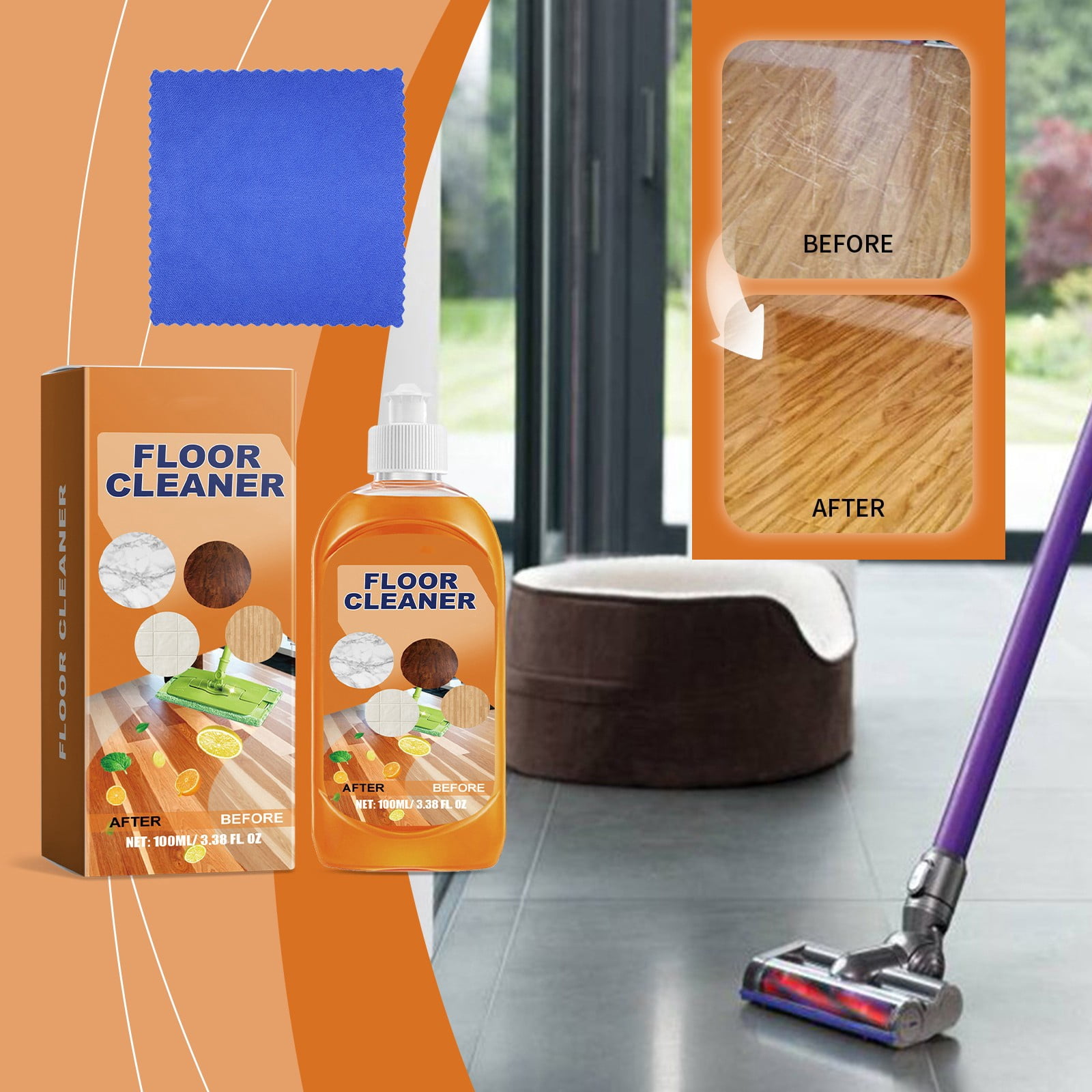Multi-Surface Floor Cleaner with Vinegar Polish – Natural, Non- Formula ...