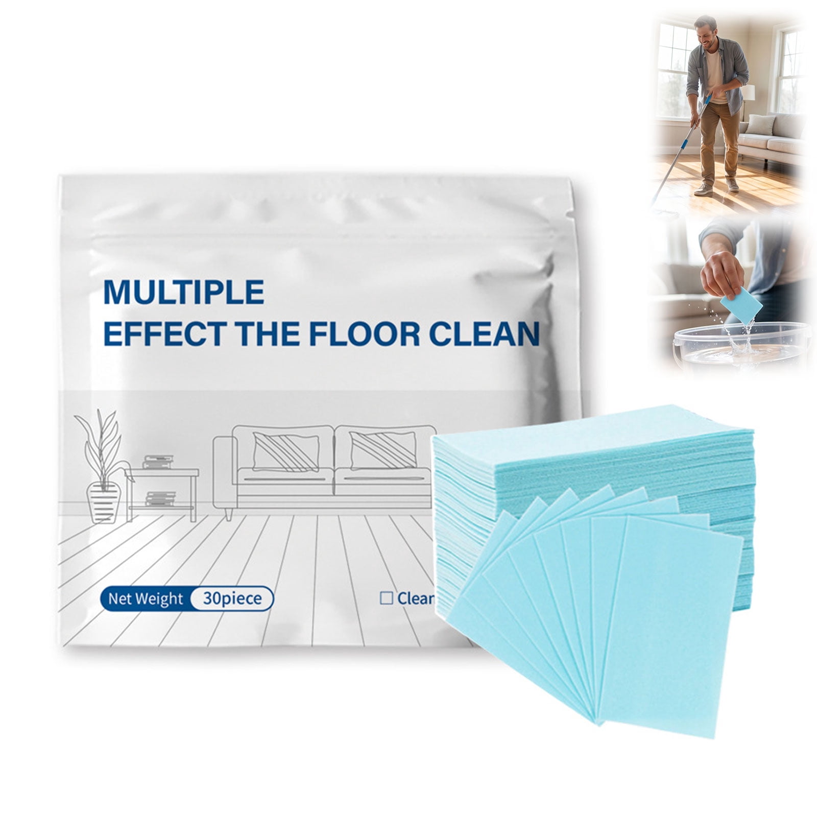 Multi-Surface Floor Cleaning Tablets, 30 Pack Concentrated Cleaner for ...
