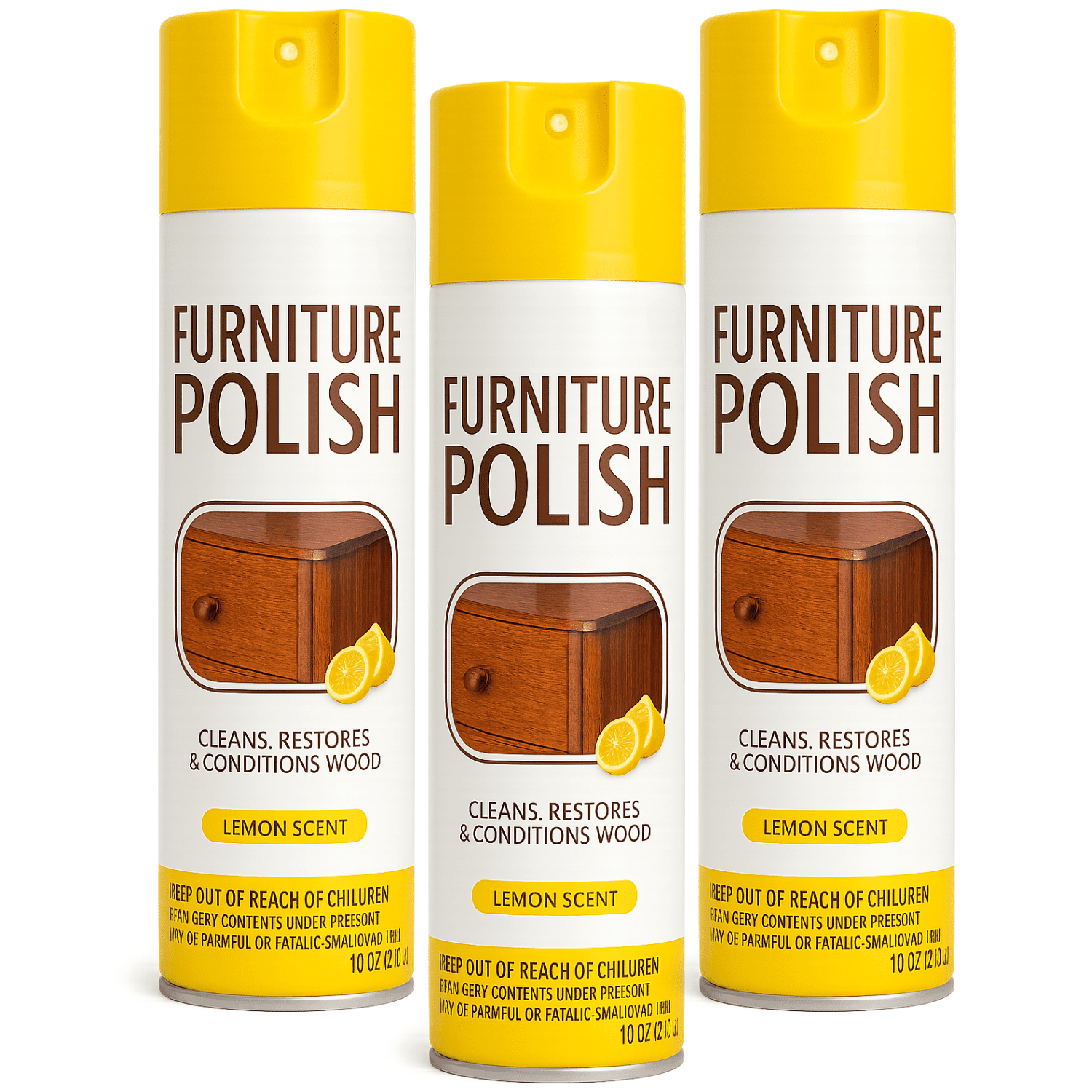 Multi-Surface Furniture Polish Spray, Works on Wood - 3 Pack - Cleans ...