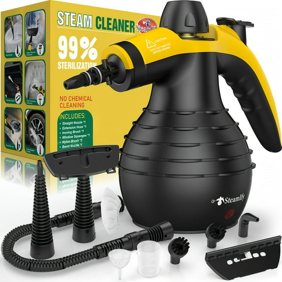 Multi-Surface Natural Steam Cleaner - 12 Accessories, Portable Power ...