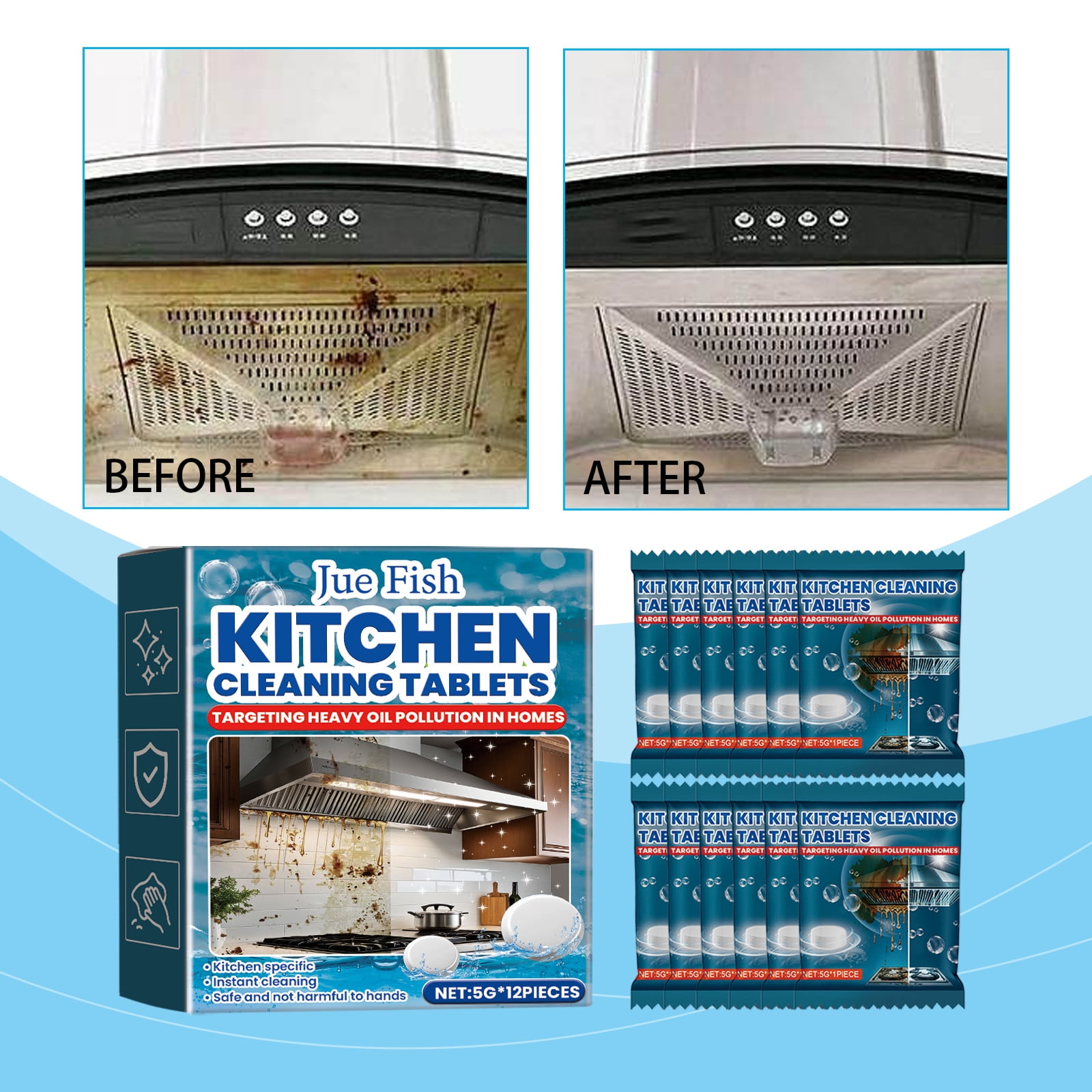 Multi Surface Oil Cleaning and Descaling, Easy To Remove Stains, Strong ...