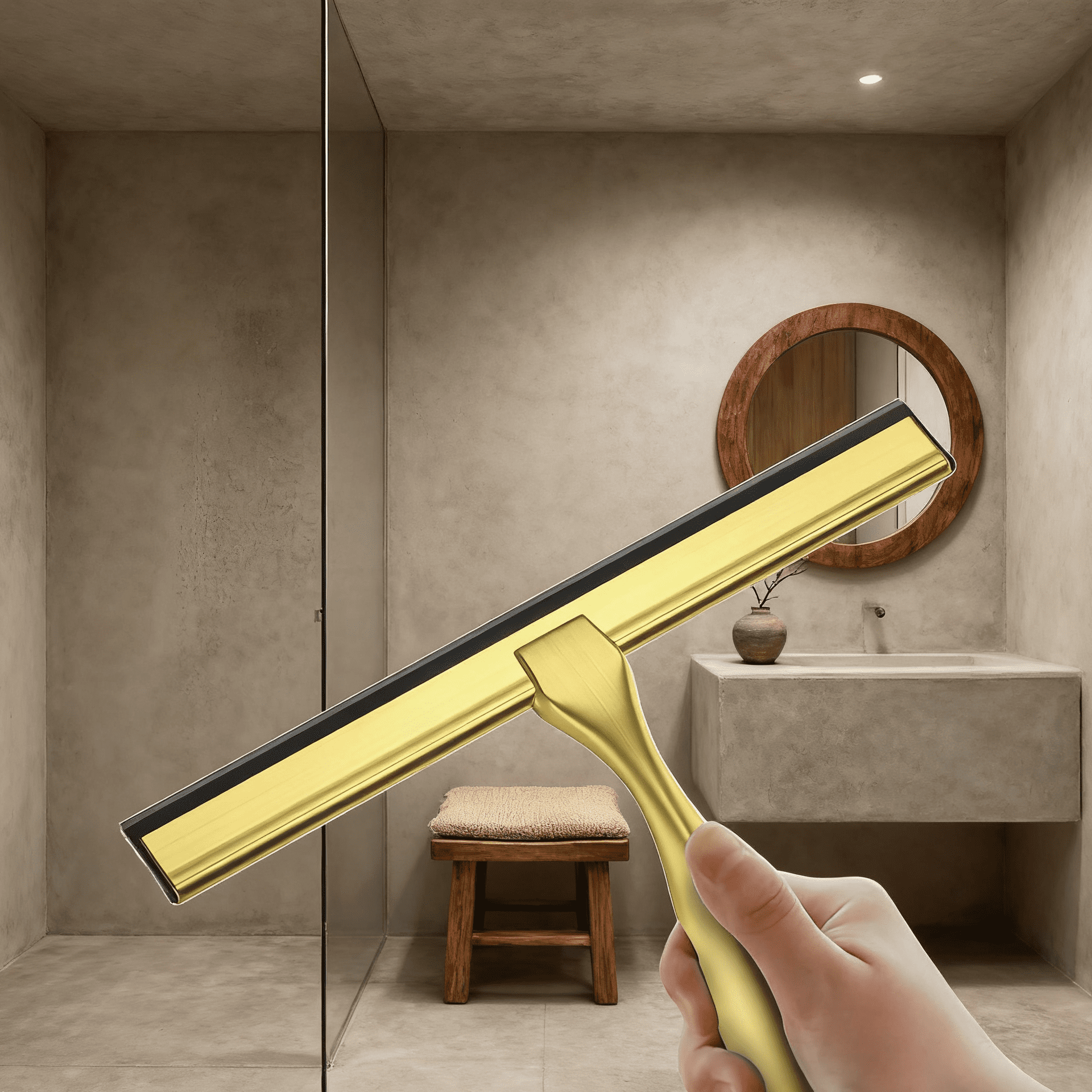 Multi-Surface Shower Squeegee – Stainless Steel Design for Shower Glass ...