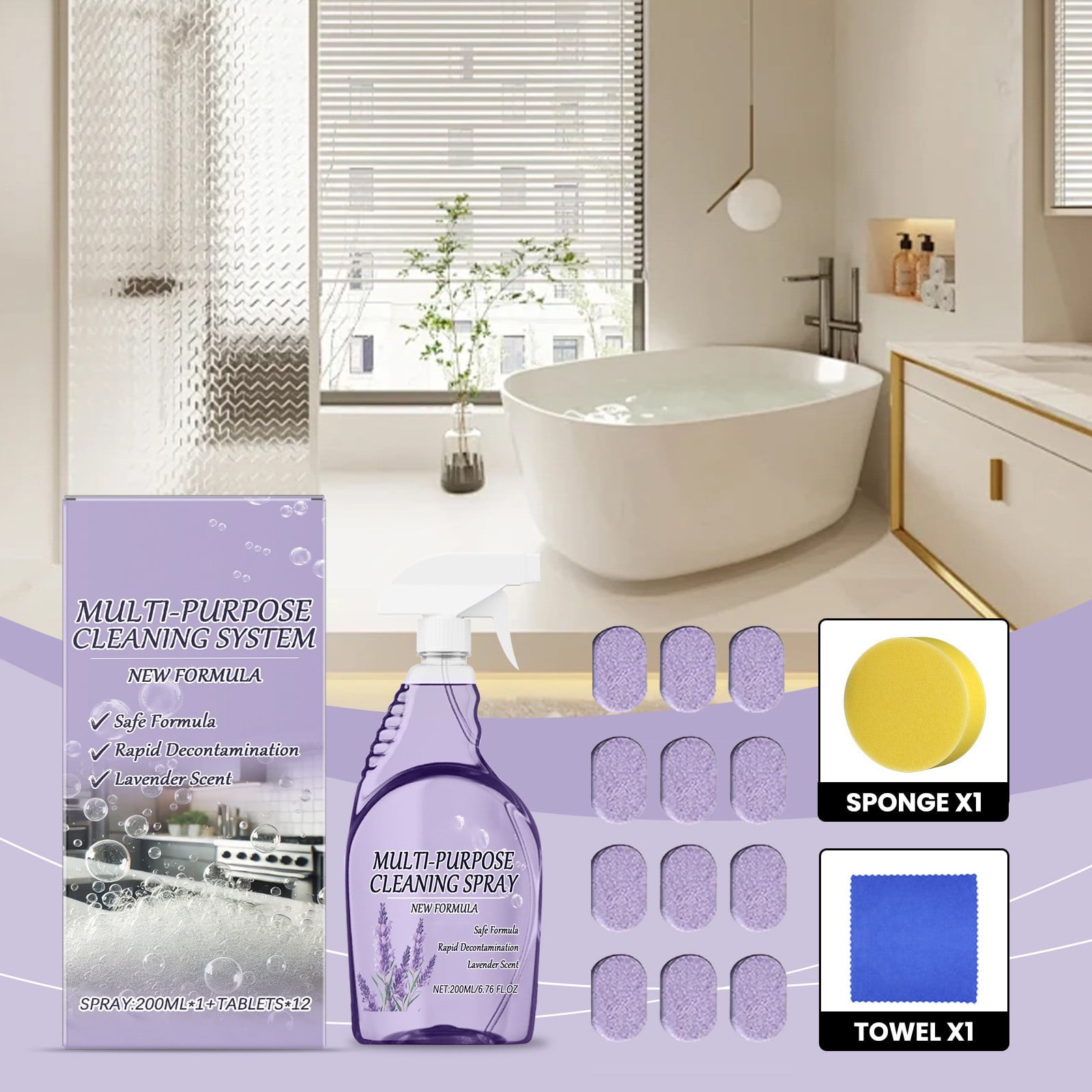 Multi-Surface Universal Cleaner, All-Purpose Indoor Cleaner Spray, for ...