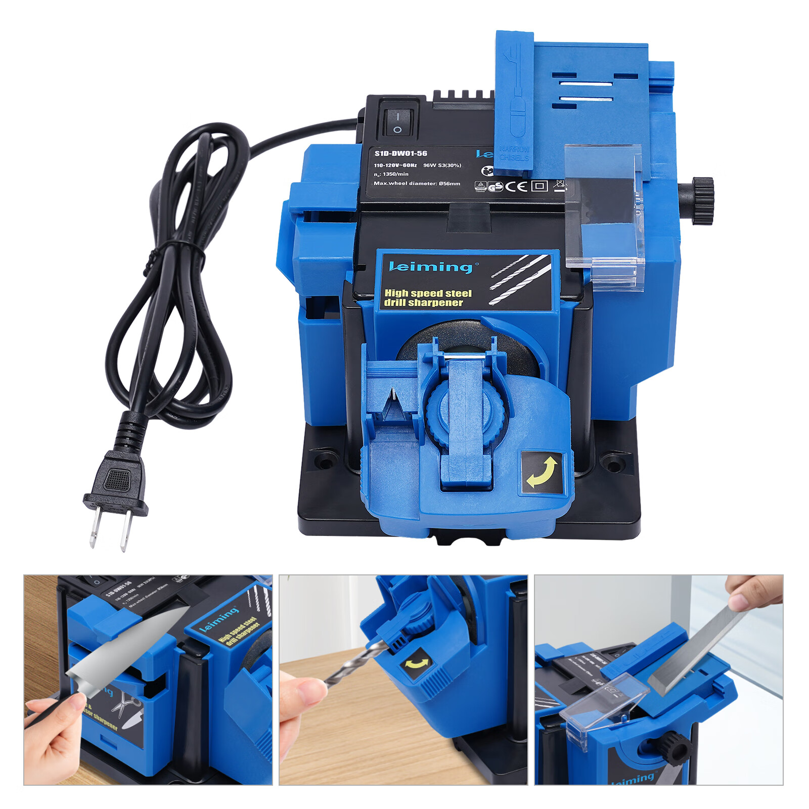 Walmart 96W Electric Sharpener for Drill Bit, Scissor, Chisel, 1350rpm ...