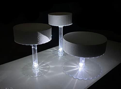 Multi Tier Cake Stand with White LED Lights (3 Tier Stand, WithOut ...