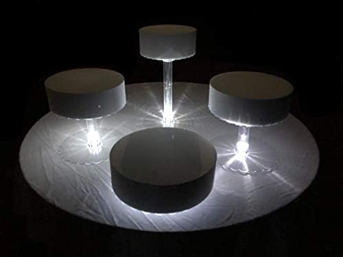 Multi Tier Cake Stand with White LED Lights (4 Tier Stand, WithOut ...
