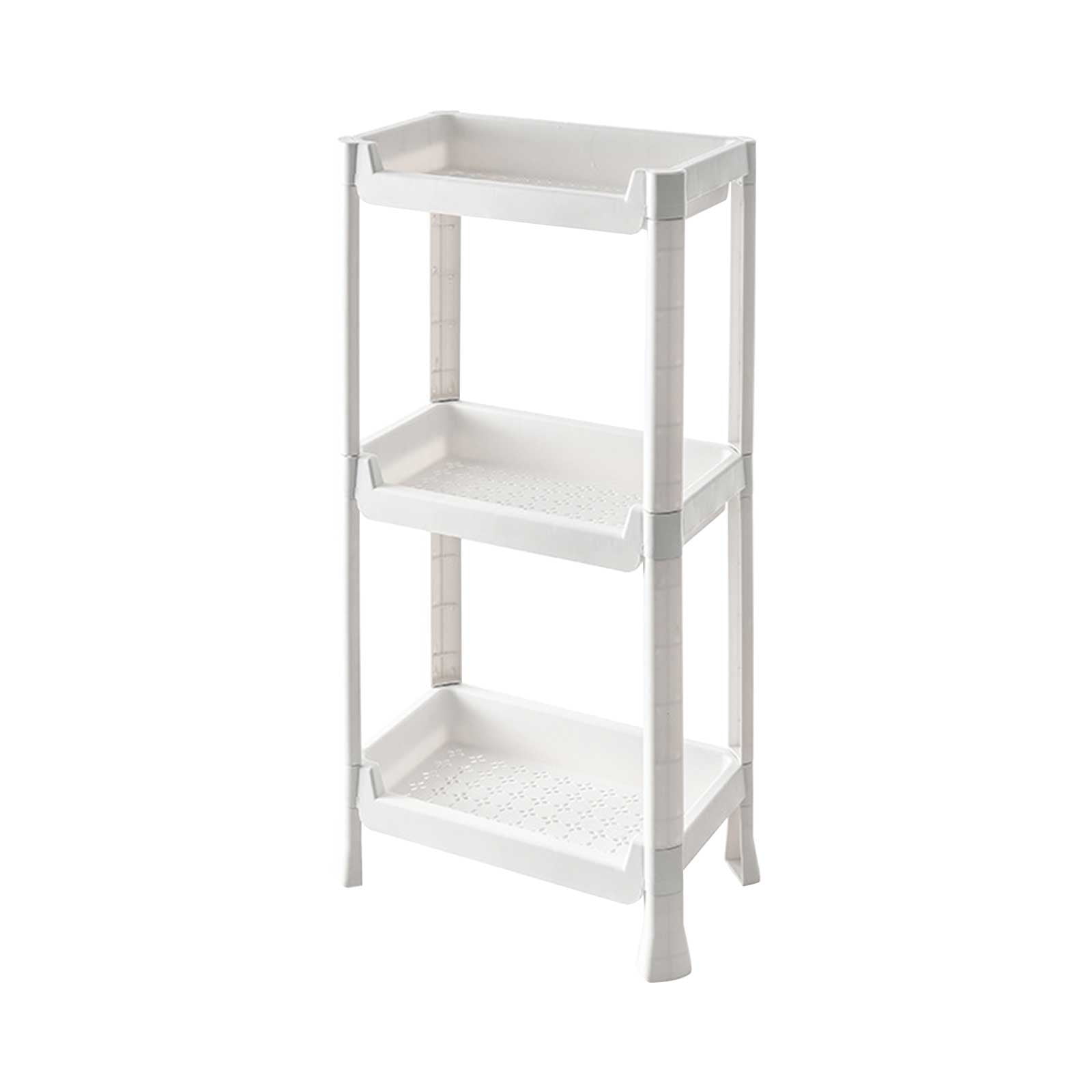Multi-Tier Storage Rack Floor Standing Organizer with Wheels, 5 Shelves ...