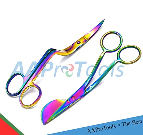 Multi Titanium Rainbow Color 6 inch Stainless Steel Applique Duckbill ...