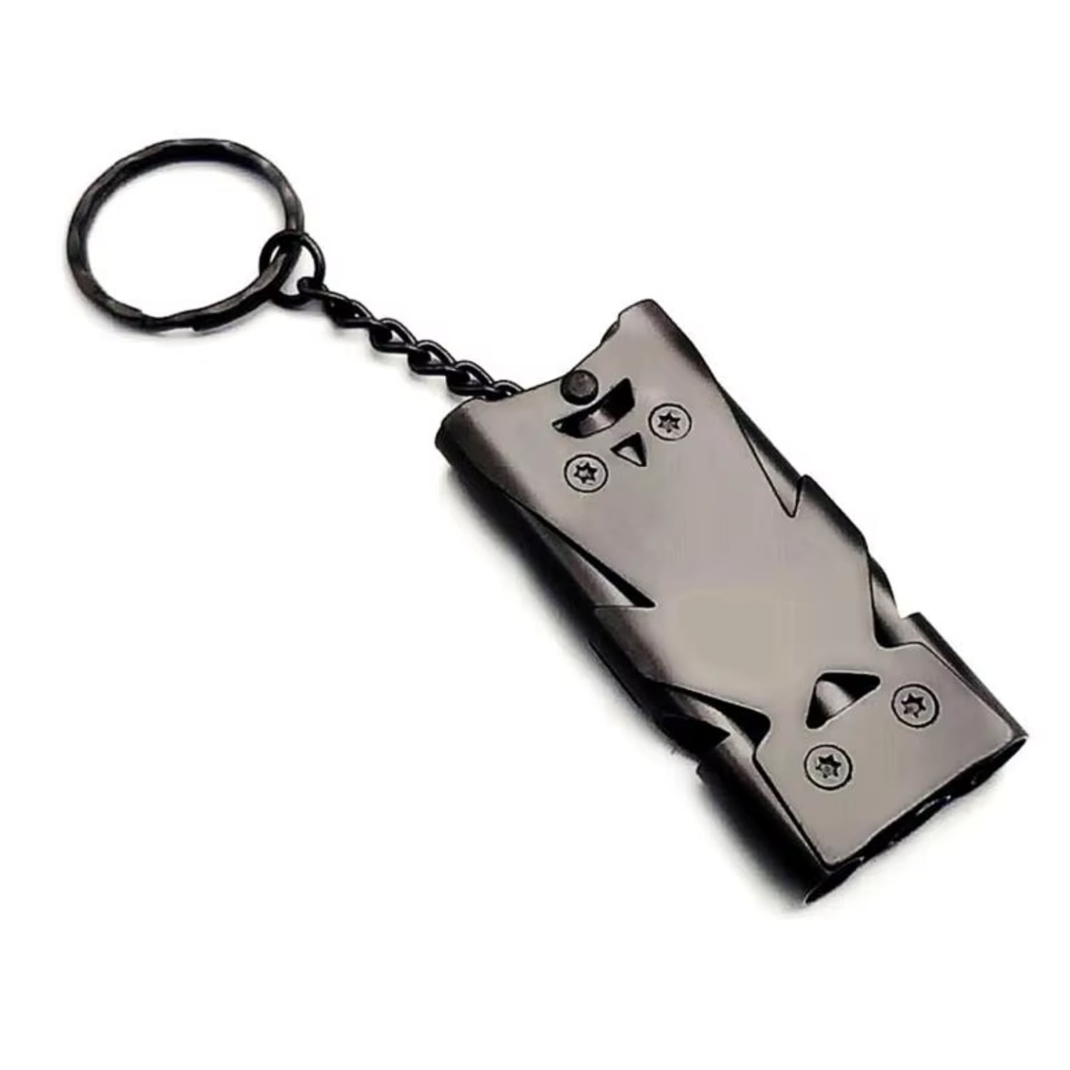 Multi-Tool Stainless Steel Safety Whistle Keychain with Portable Dual ...