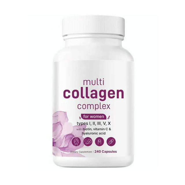 Multi-Type Collagen Complex for Women - Type I II III V X + Vitamin C ...